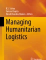 Humanitarian Logistics and Sustainability | SpringerLink