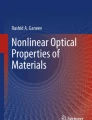 Nonlinear Optics | SpringerLink