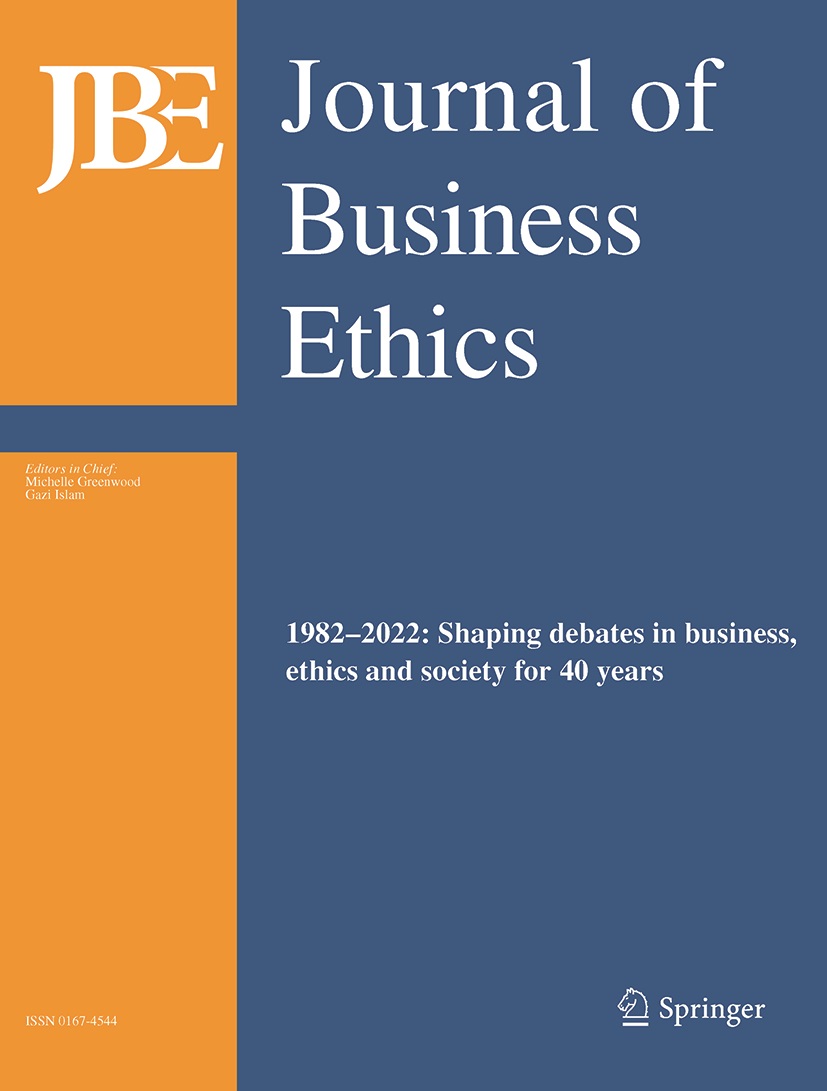 Journal of Business Ethics 40th Anniversary Issue | SpringerLink
